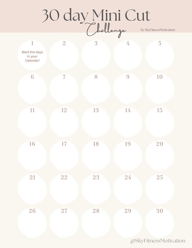 30 Day Mini Cut Challenge – Gut Feeling Diaries